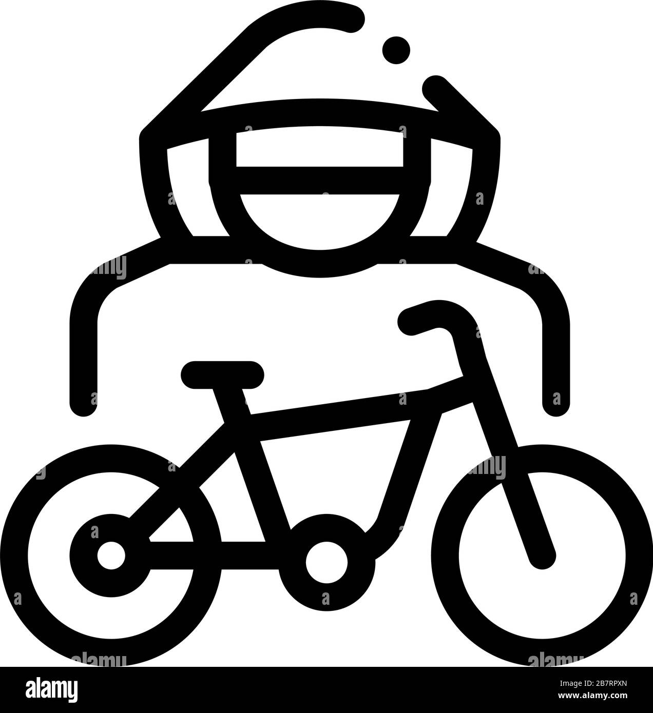Bike Theft Icon Vector Outline Illustration Stock Vector Image & Art ...