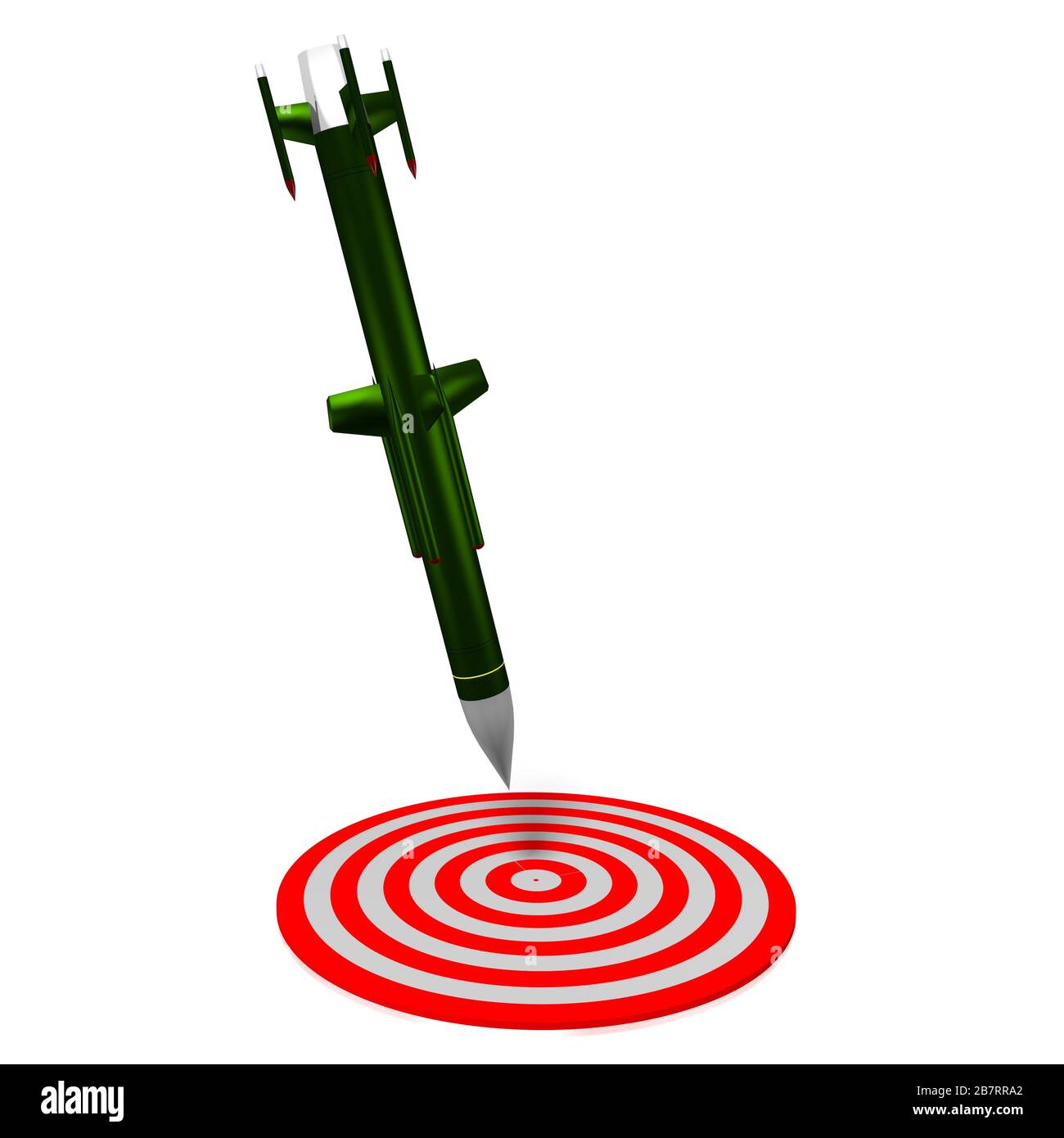 3D missile - nuclear warheads, target Stock Photo - Alamy