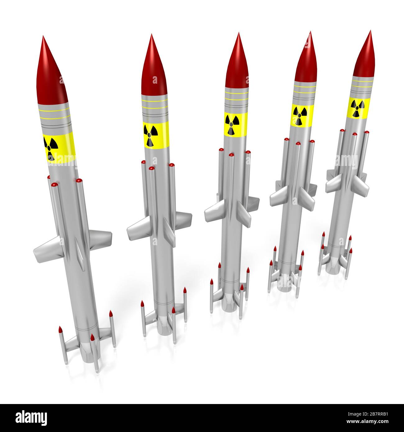 3D missiles - nuclear warheads Stock Photo - Alamy