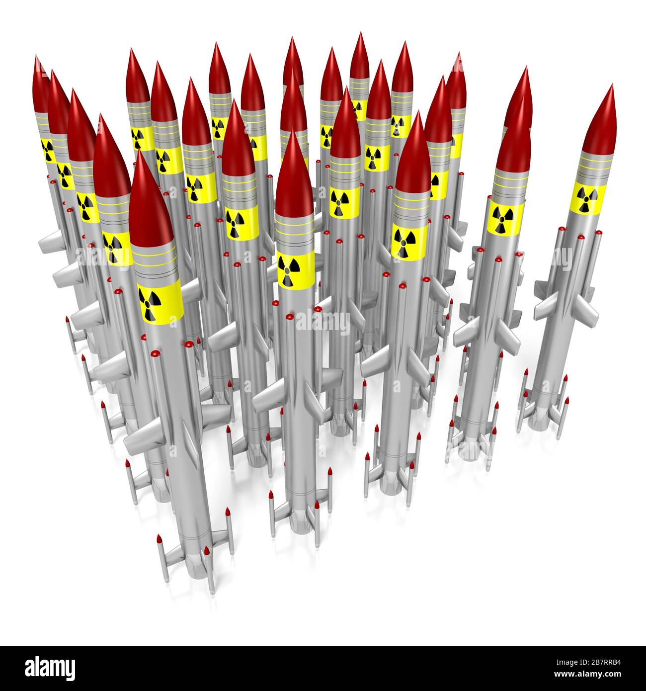 3D missiles - nuclear warheads Stock Photo - Alamy