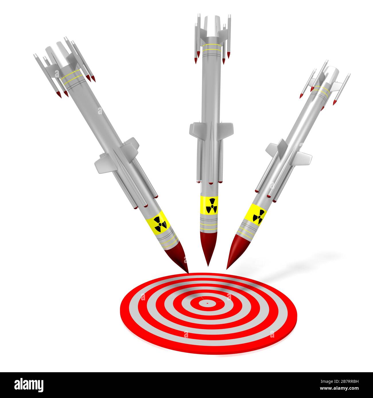 3D missiles - nuclear warheads, taget Stock Photo - Alamy