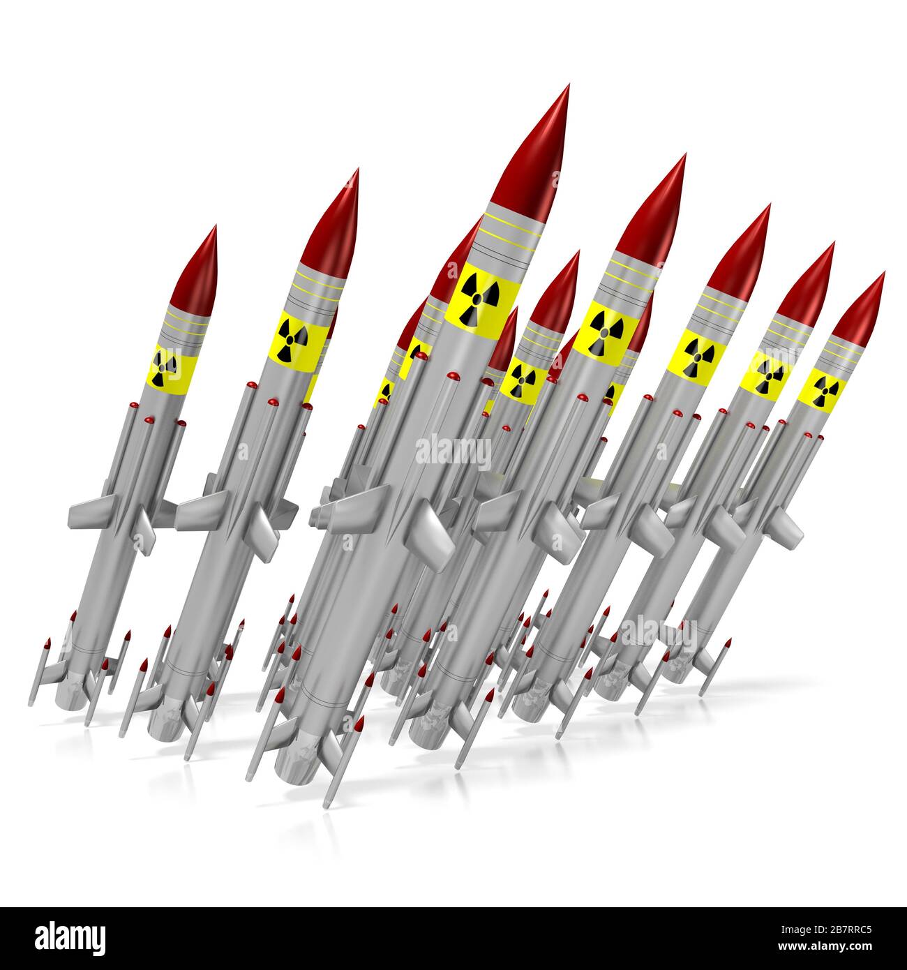 3D missiles - nuclear warheads Stock Photo - Alamy