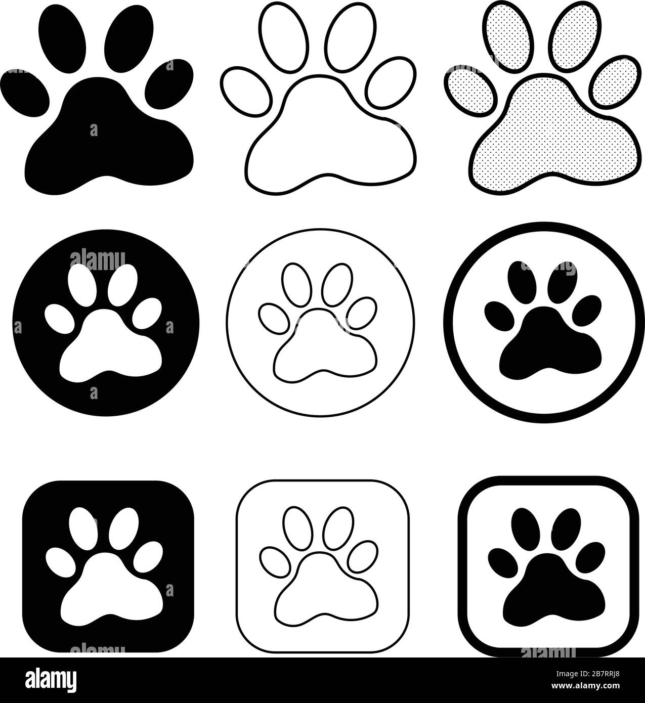 simple animal paw print icon sign Stock Vector Image & Art - Alamy