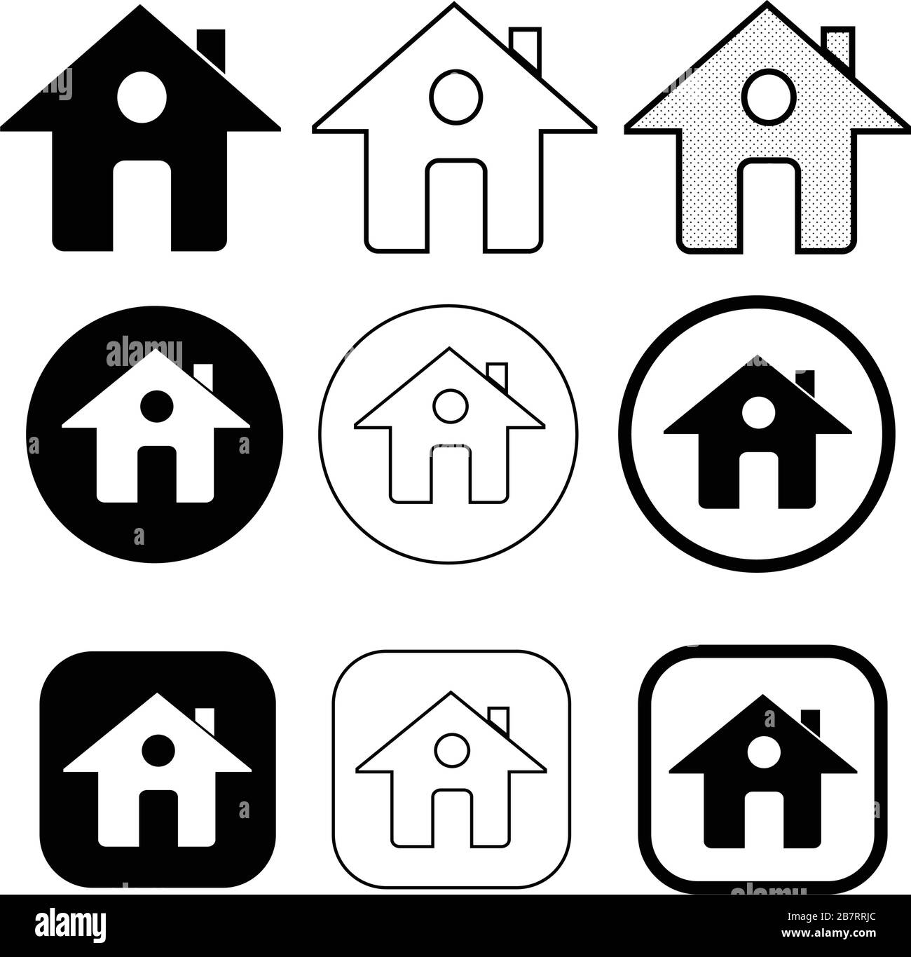 simple house symbol and home icon sign Stock Vector Image & Art - Alamy