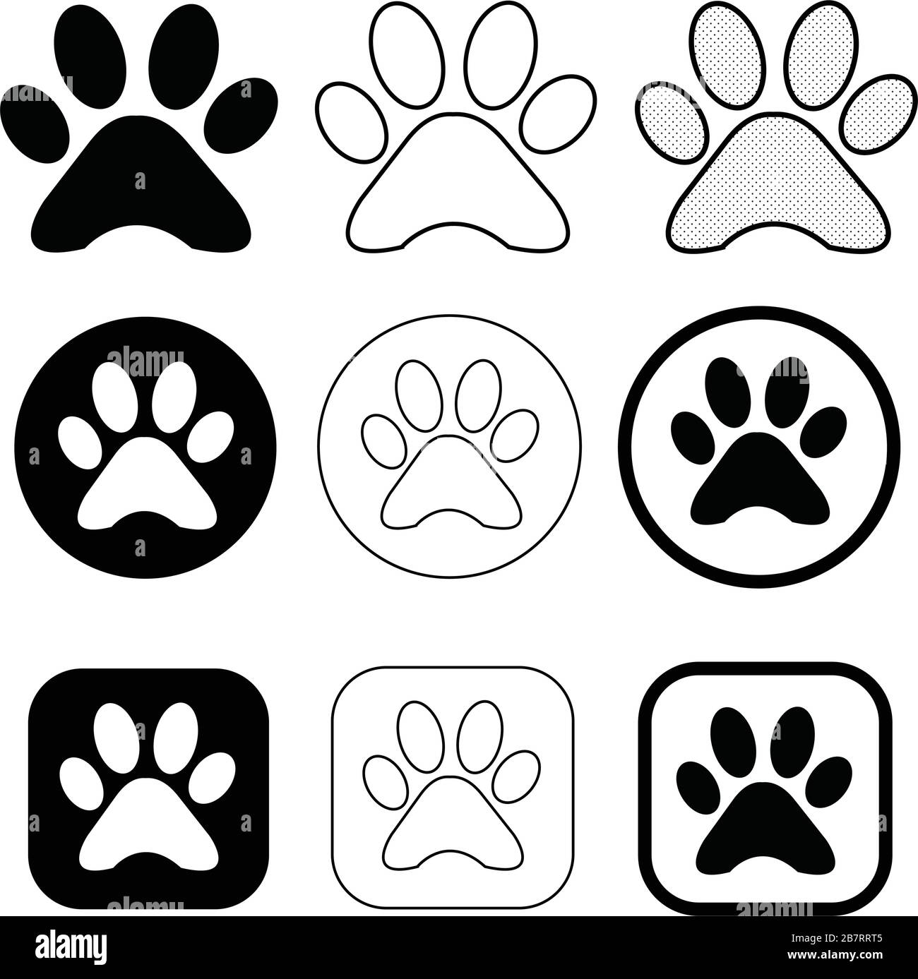 simple animal paw print icon sign Stock Vector Image & Art - Alamy