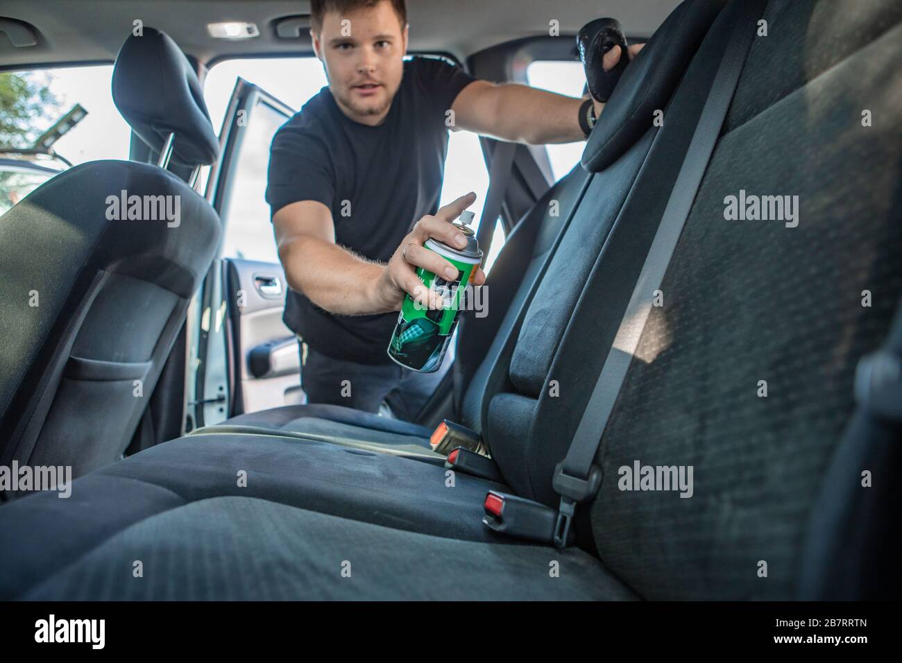 dry cleaning of car inside Stock Photo - Alamy