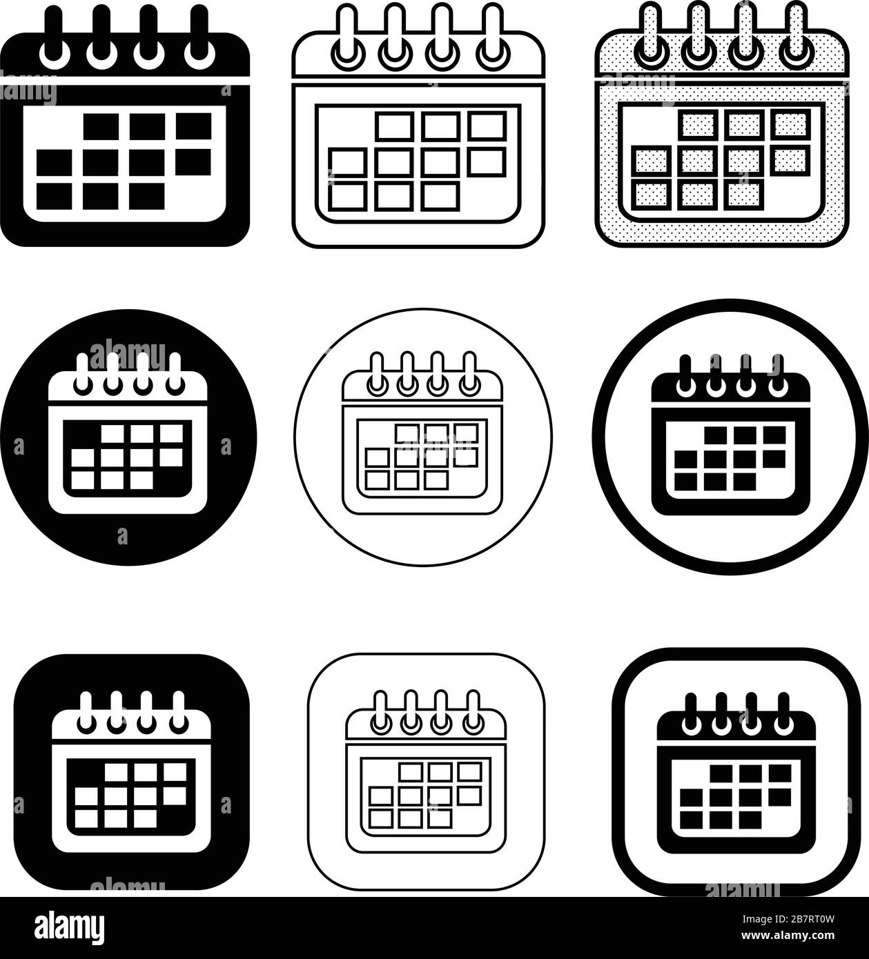 Simple Calendar icon sign design Stock Vector Image & Art - Alamy