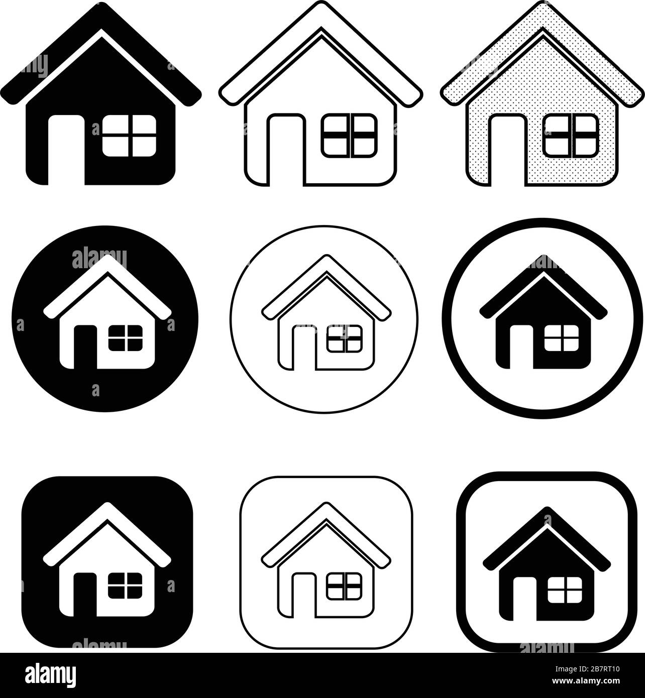 simple house symbol and home icon sign Stock Vector Image & Art - Alamy