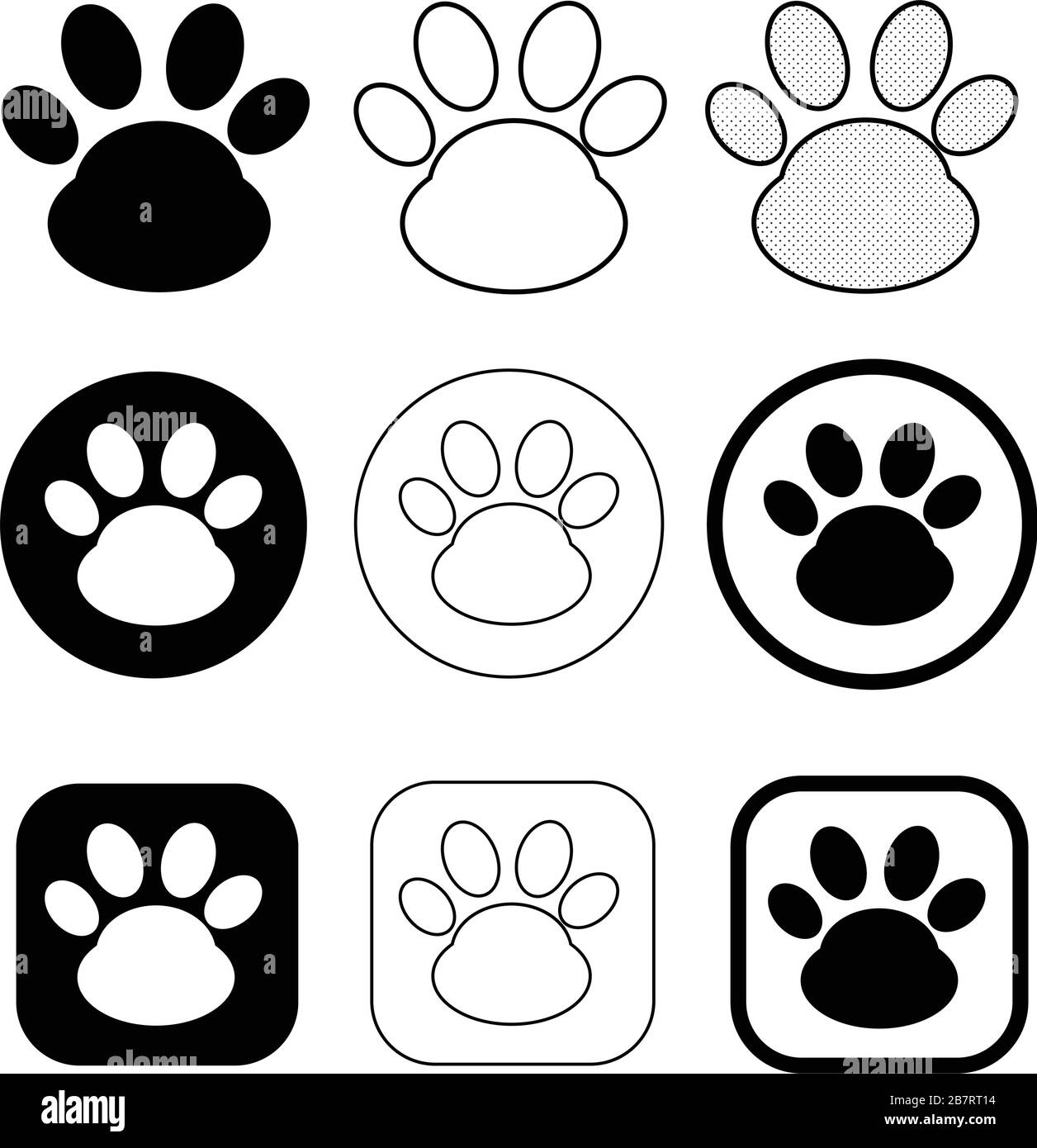 simple animal paw print icon sign Stock Vector Image & Art - Alamy