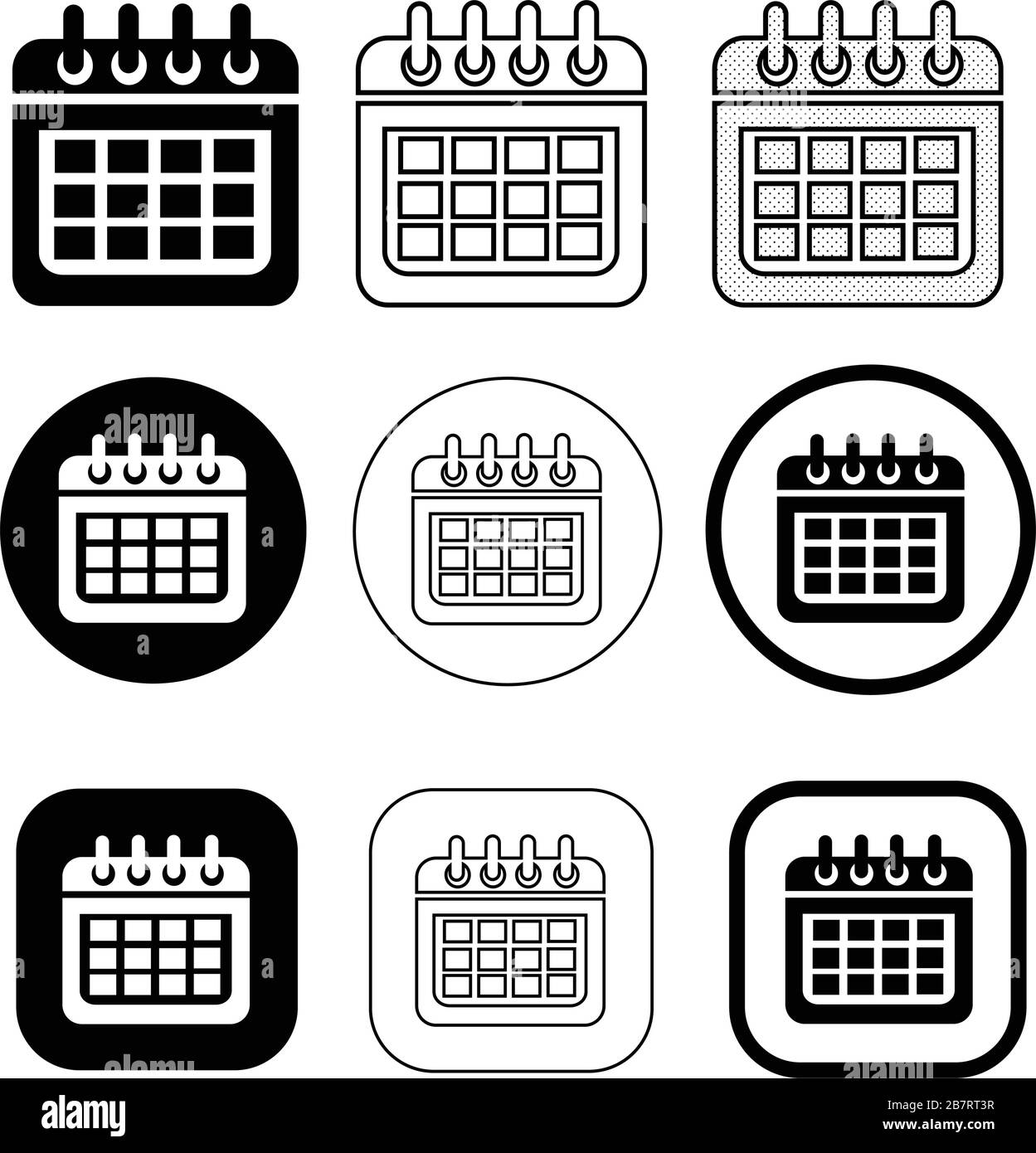 Simple Calendar icon sign design Stock Vector Image & Art - Alamy