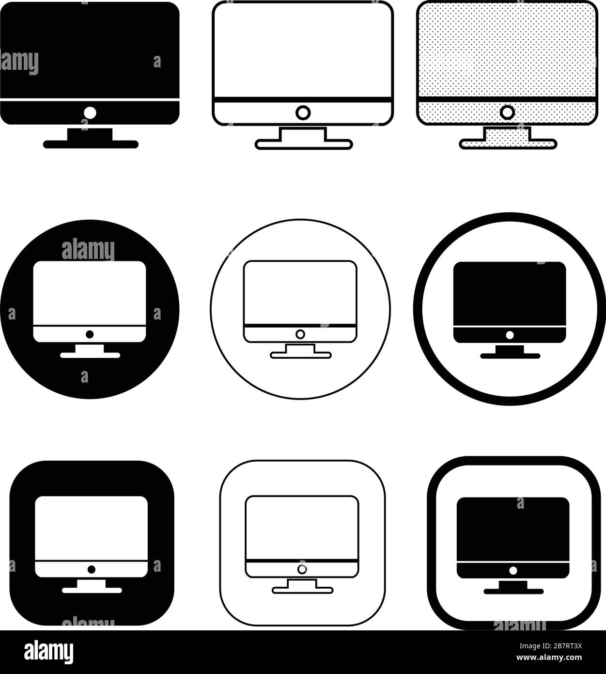 Simple Computer monitor icon sign design Stock Vector Image & Art - Alamy