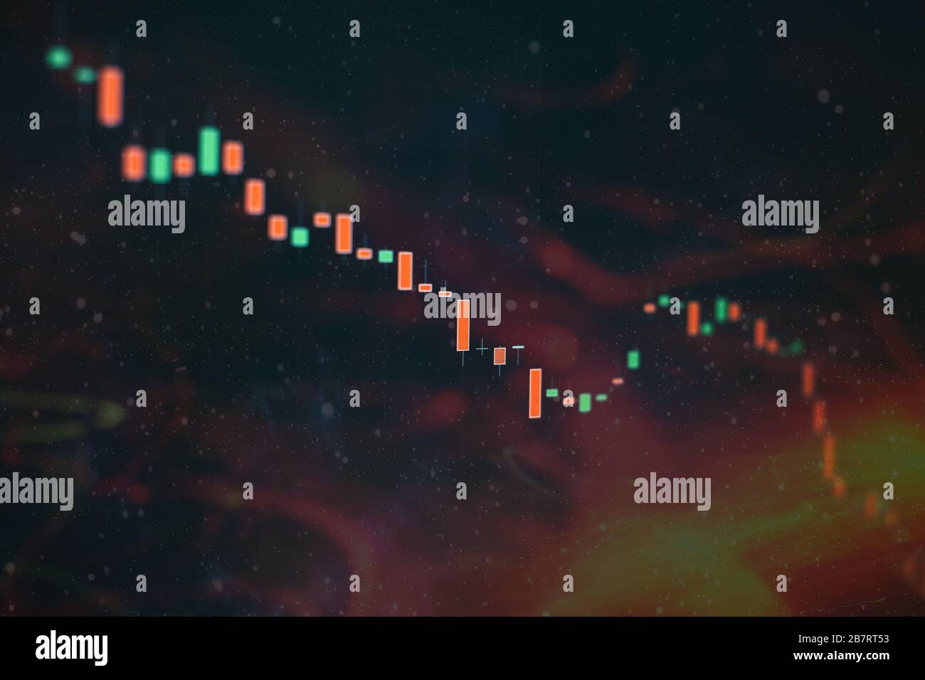 The fall of coronavirus exchanges . forex trading graph and candlestick ...
