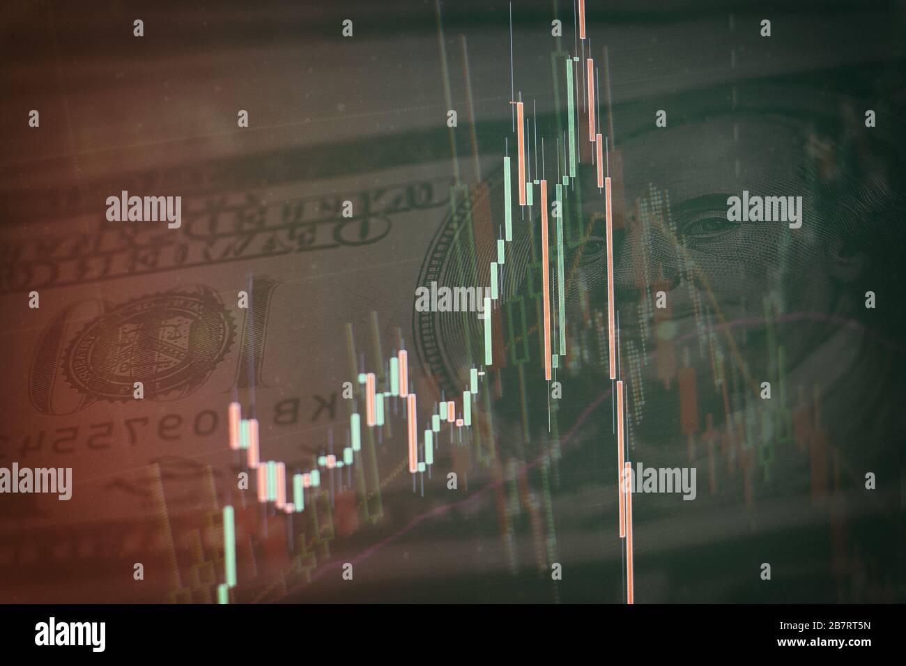 The fall of coronavirus exchanges . forex trading graph and candlestick ...