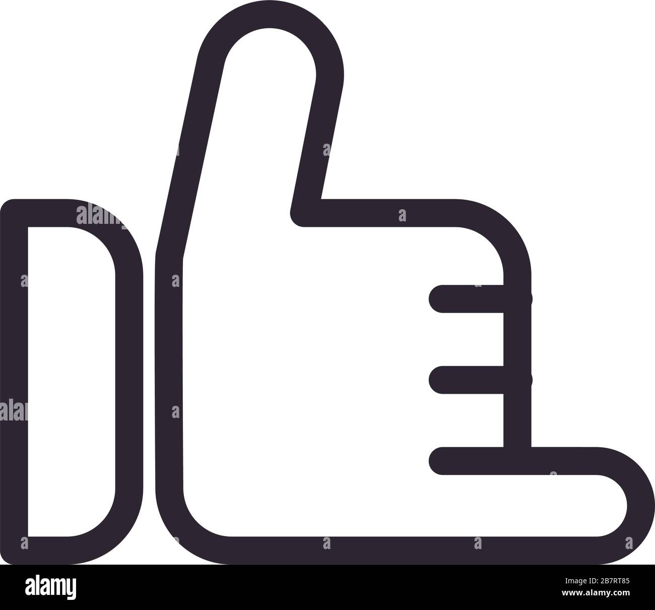 hand like social media line style icon Stock Vector Image & Art - Alamy