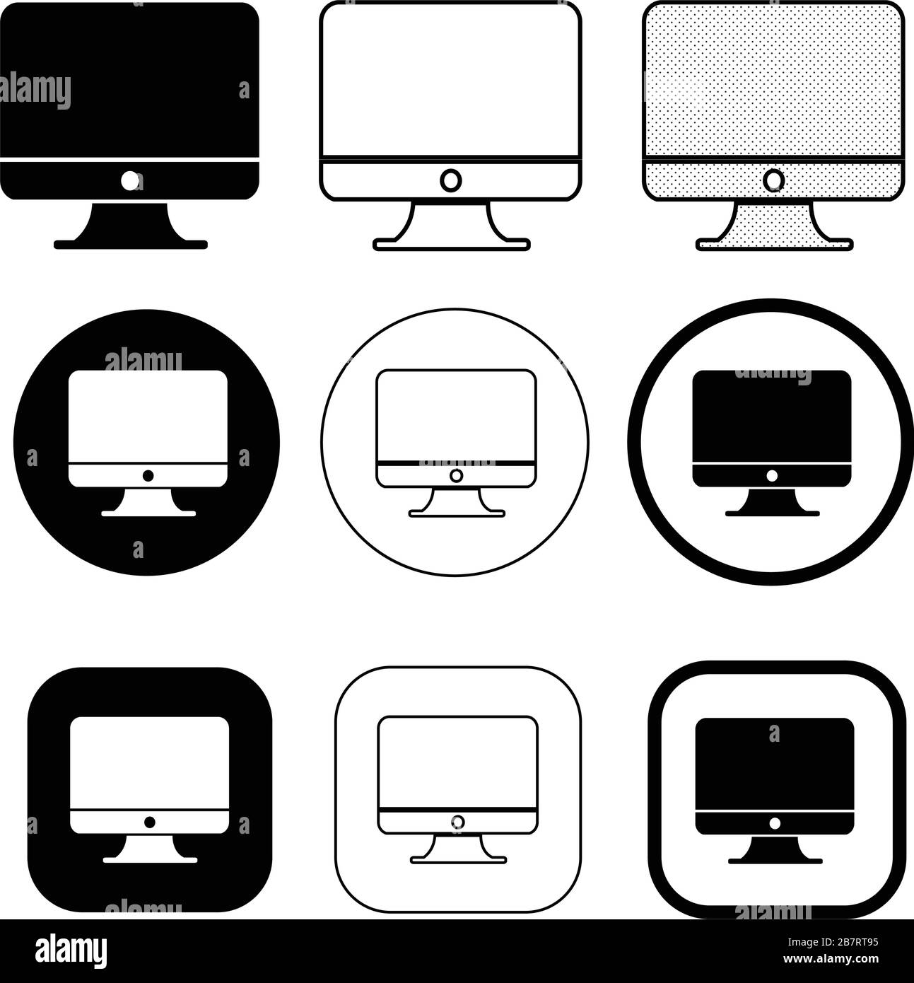 Simple Computer monitor icon sign design Stock Vector Image & Art - Alamy