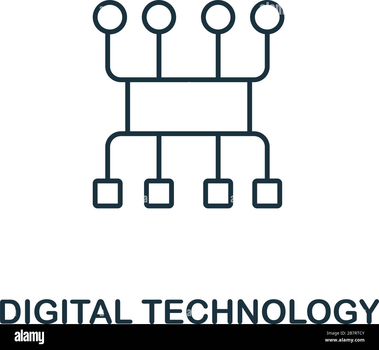 Digital Technology icon from iot collection. Simple line Digital ...