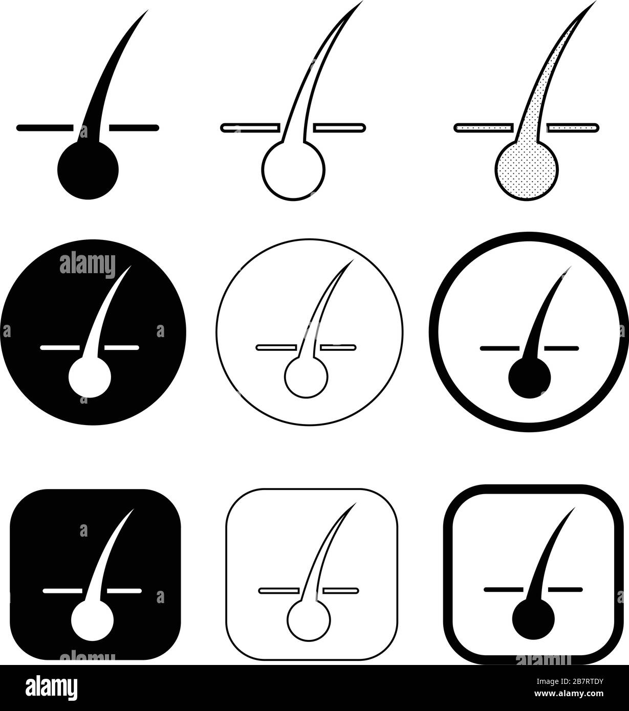 simple hair icon sign design Stock Vector Image & Art - Alamy