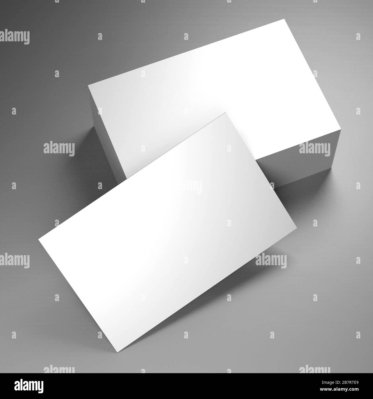 Businesscard (55x85mm) mockup - 3D rendering Stock Photo - Alamy