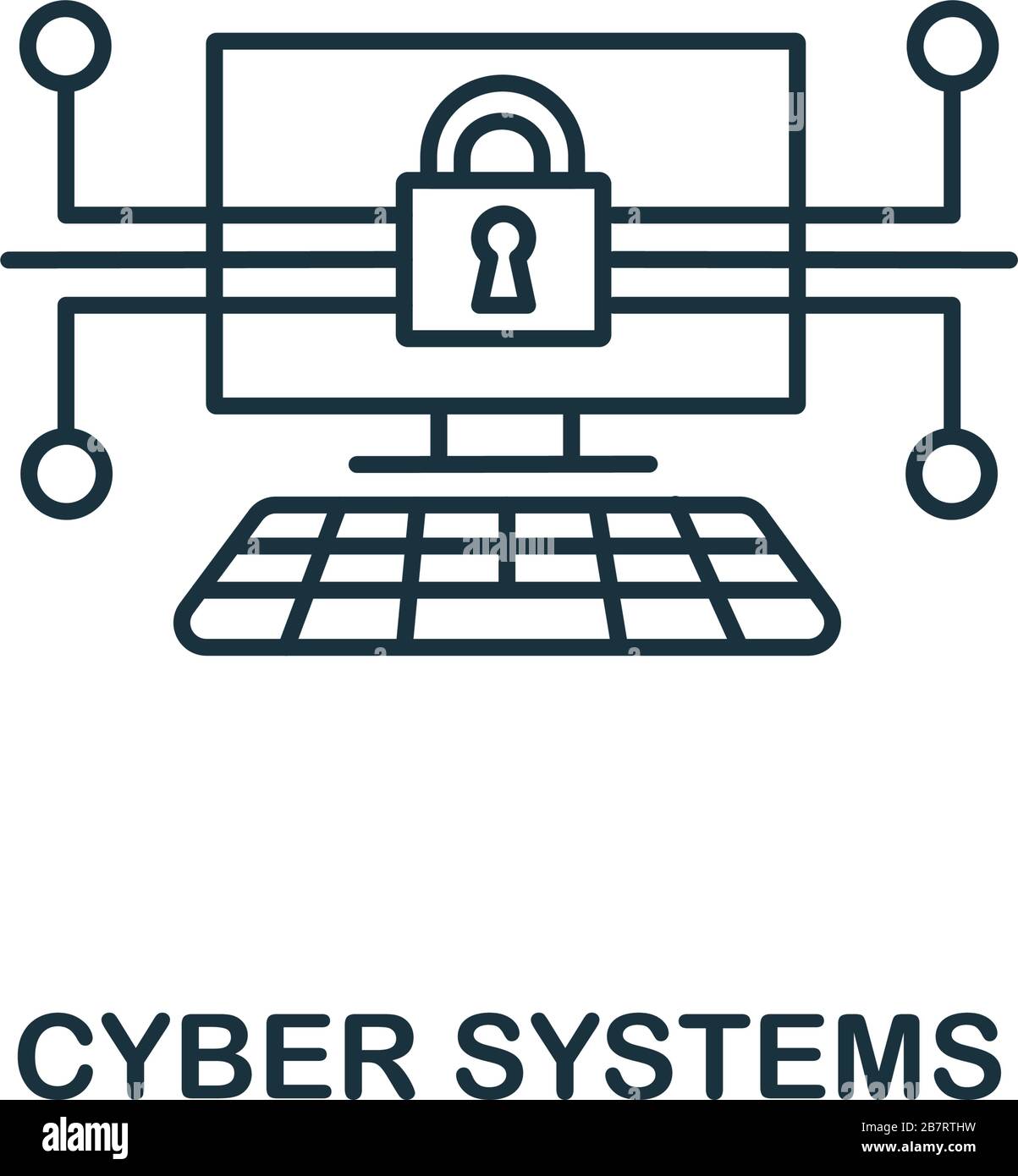 Cyber Systems icon from iot collection. Simple line Cyber Systems icon ...