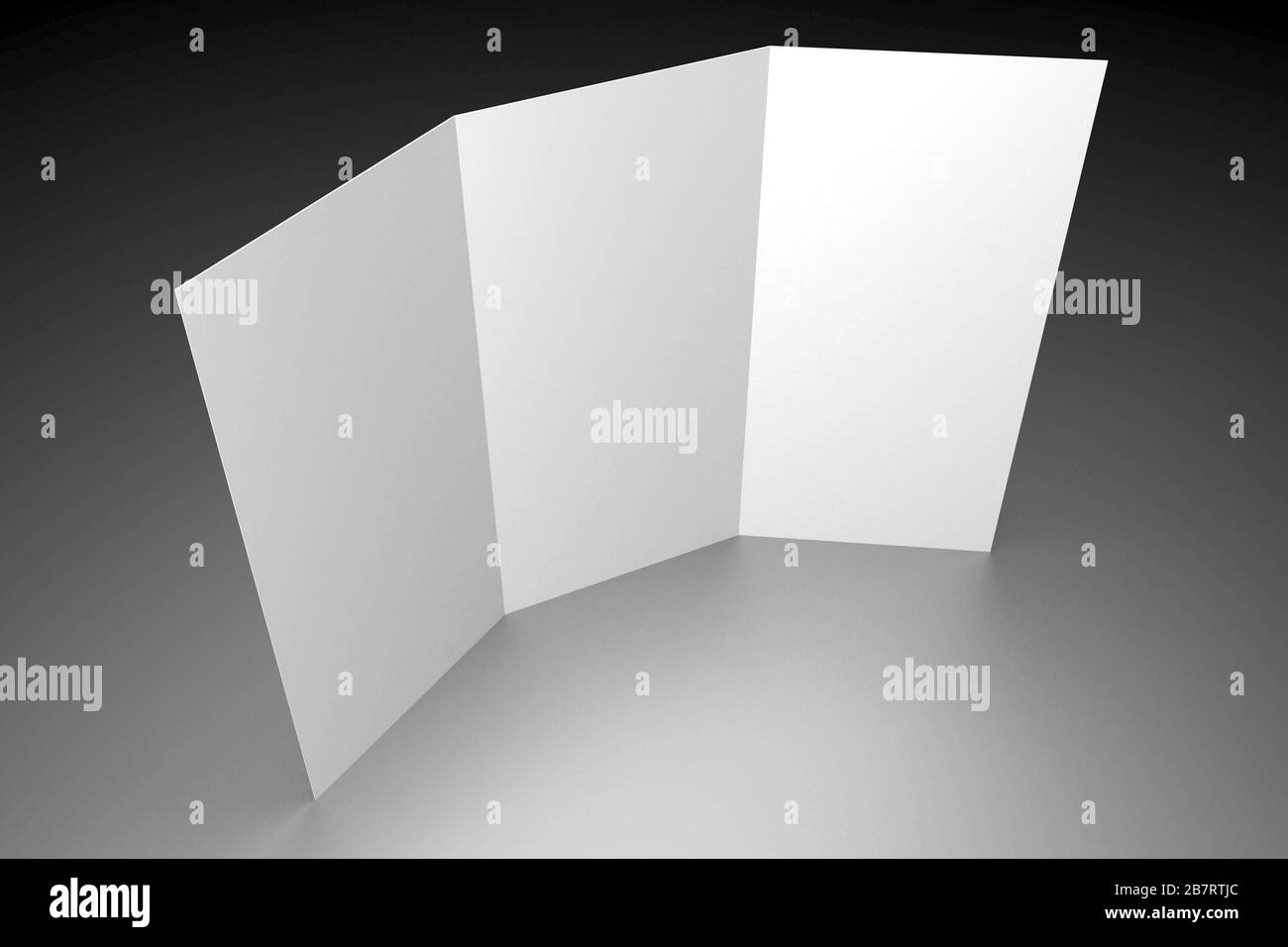 Leaflet/ brochure/ leaflet mockup (3 x DL, 3 x 99x210 mm) - 3D ...