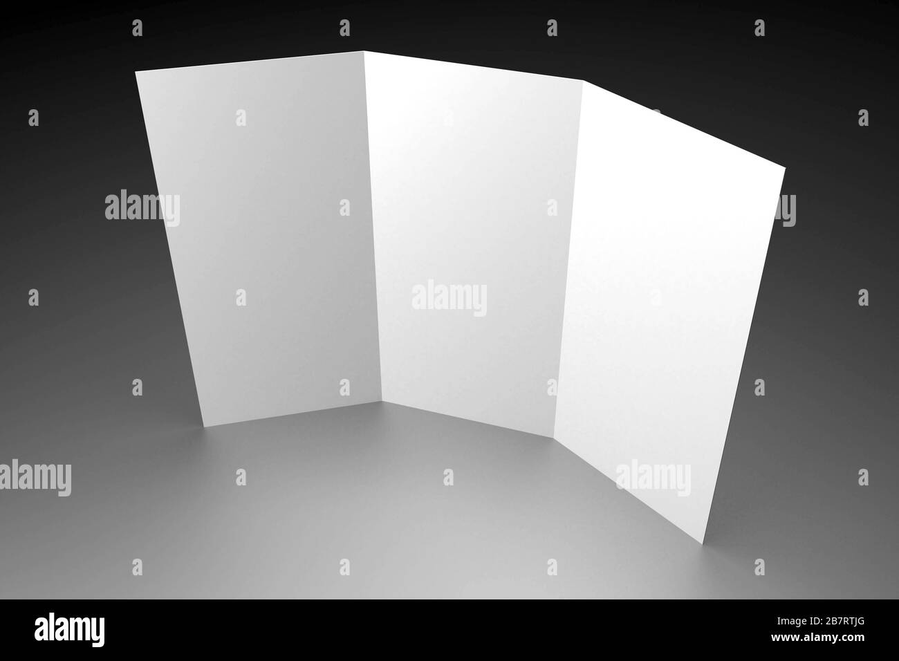 Leaflet/ brochure/ leaflet mockup (3 x DL, 3 x 99x210 mm) - 3D ...