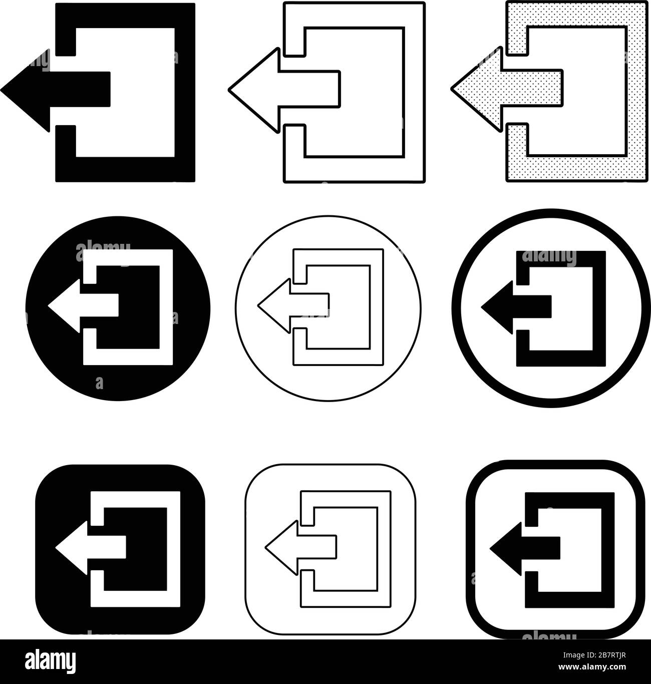 simple Logout sign icon sign design Stock Vector Image & Art - Alamy