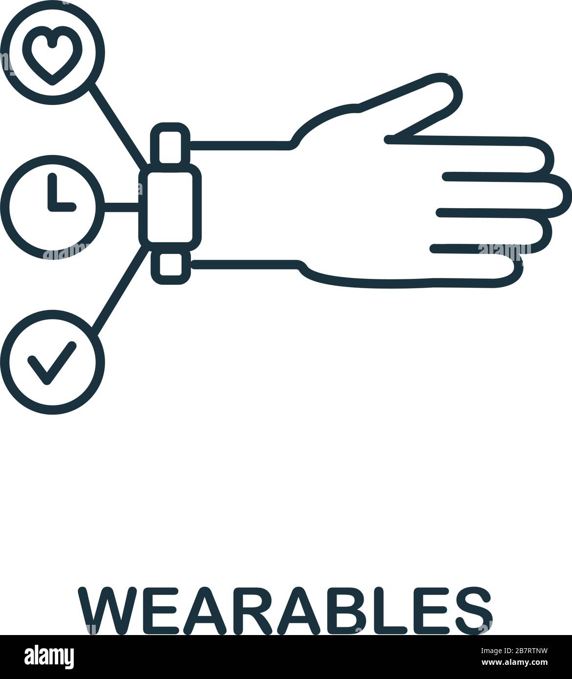 Wearables icon from iot collection. Simple line Wearables icon for ...