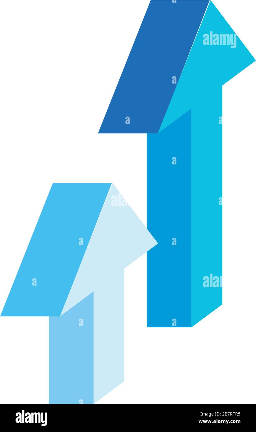 arrows up isometric style icon Stock Vector Image & Art - Alamy