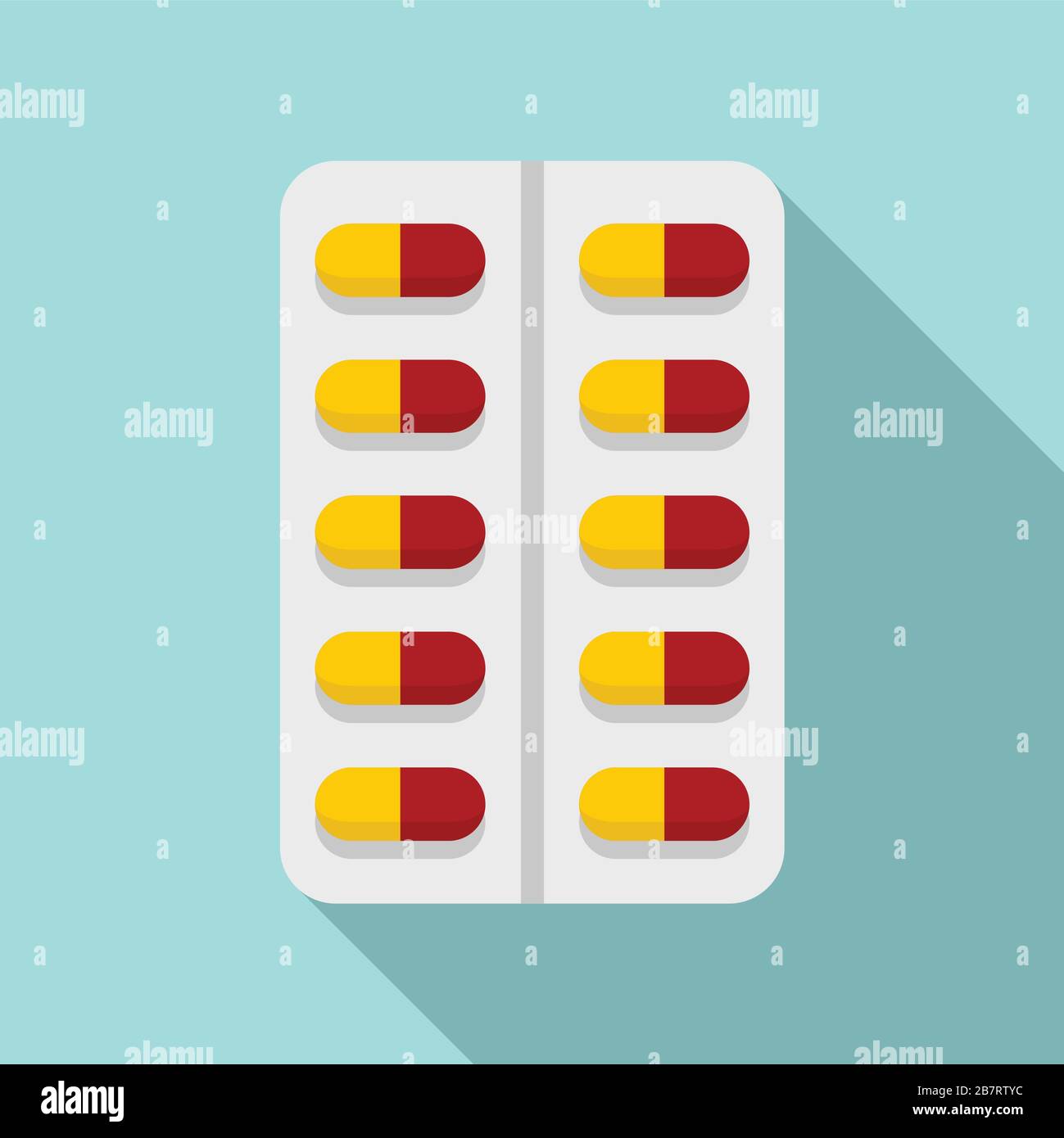 Pills pack icon. Flat illustration of pills pack vector icon for web ...