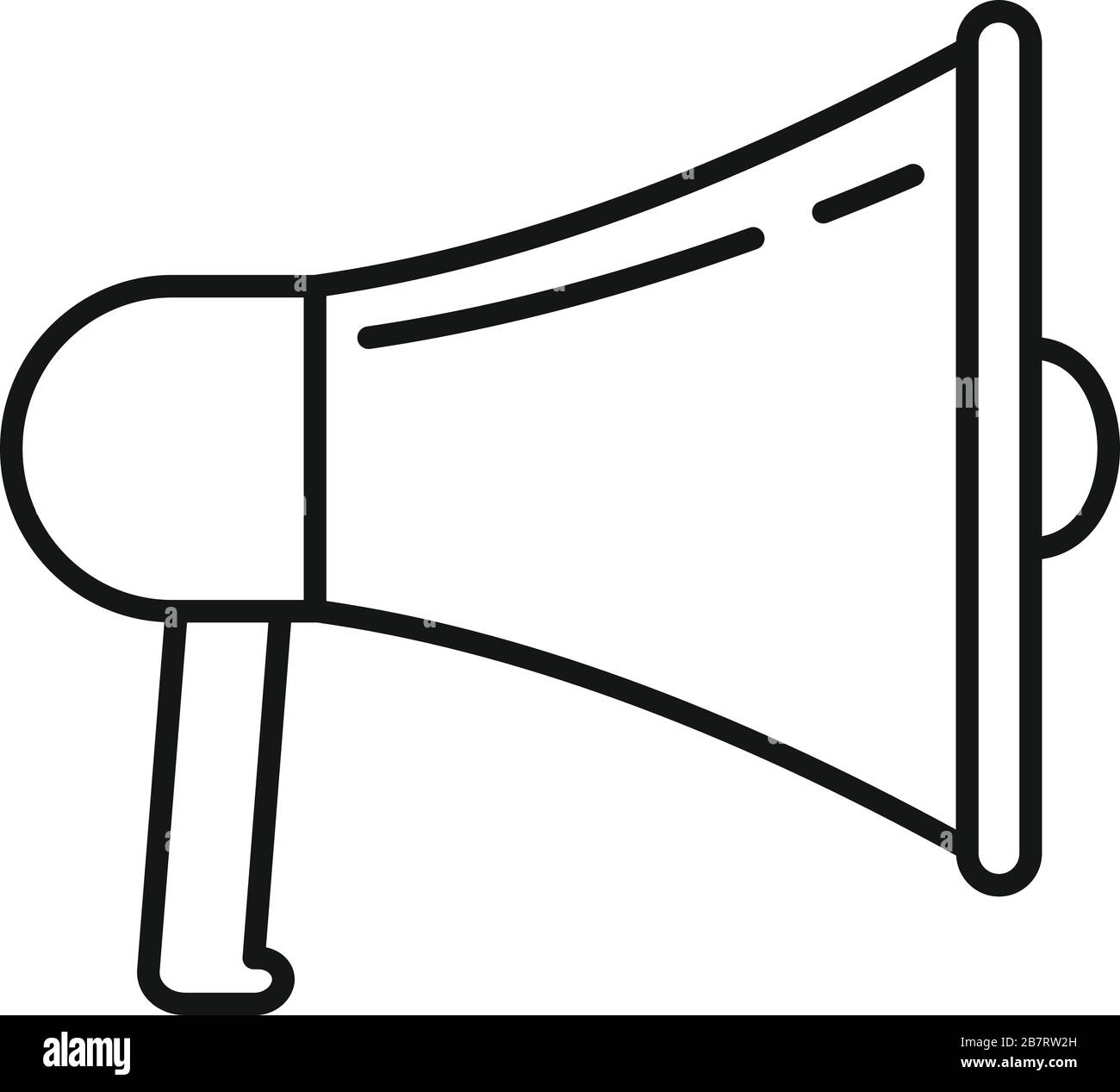 Megaphone icon. Outline megaphone vector icon for web design isolated ...