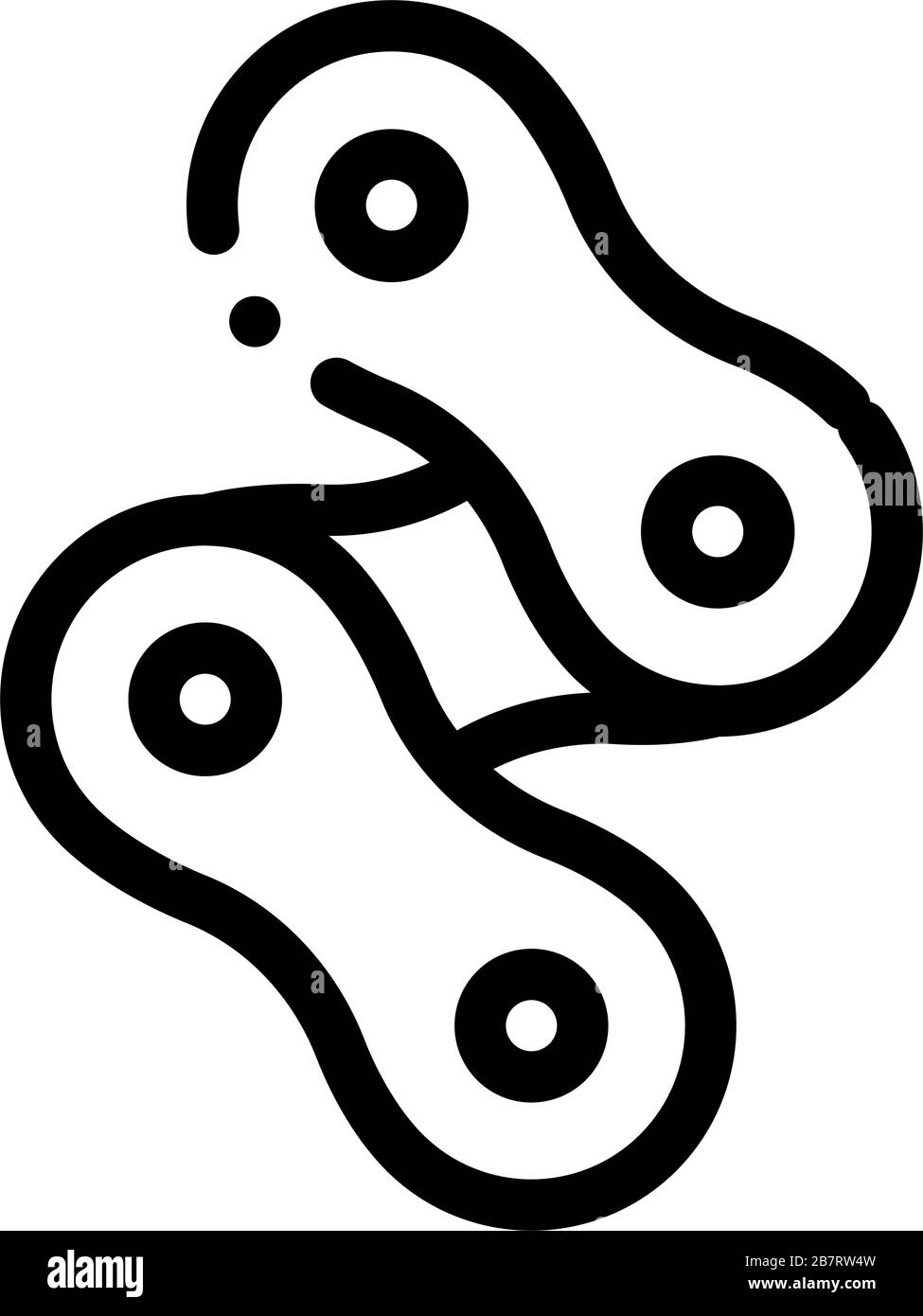 Bike Chain Icon Vector Outline Illustration Stock Vector Image & Art ...