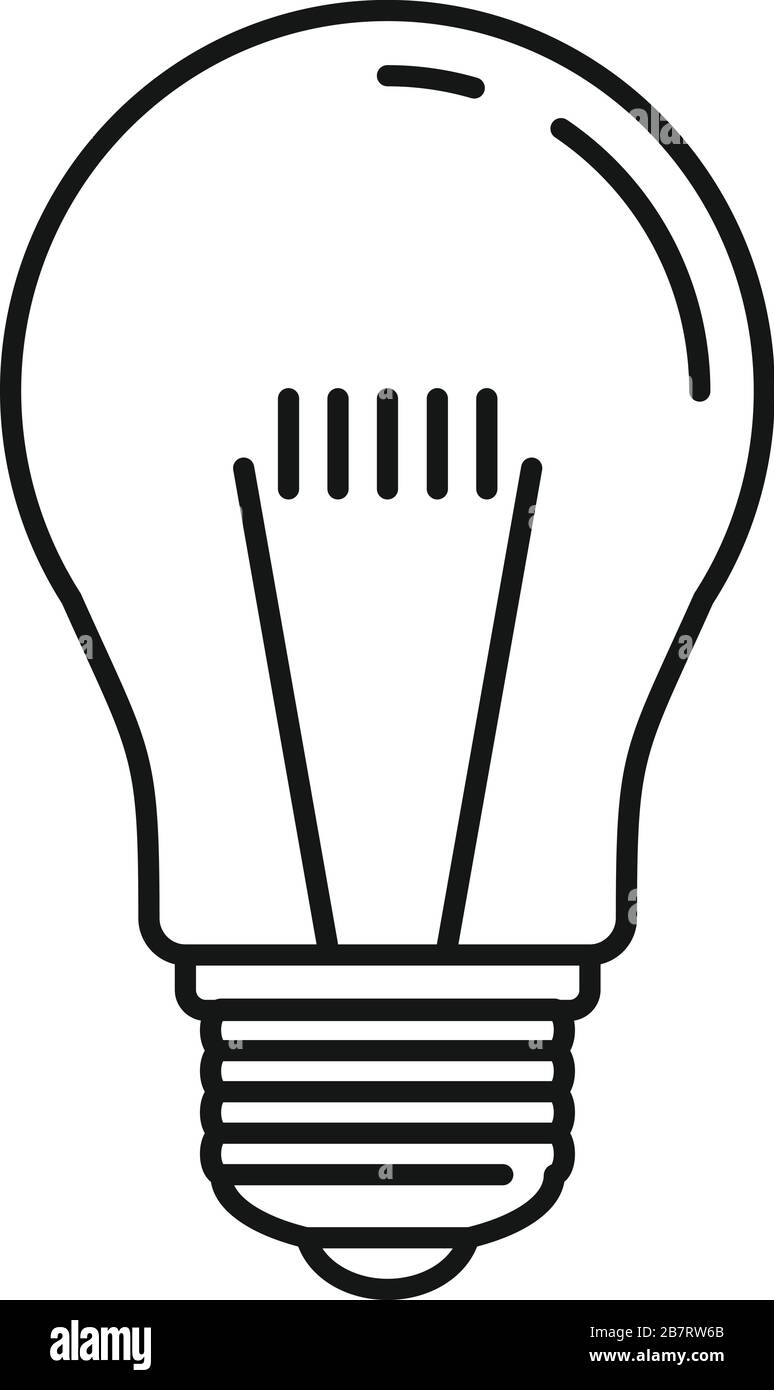 Customer idea bulb icon. Outline customer idea bulb vector icon for web ...