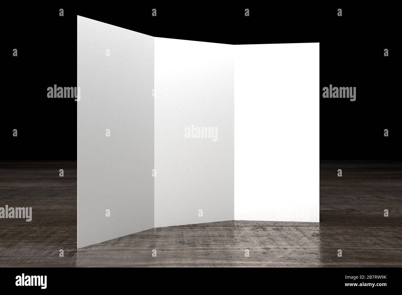 Leaflet/ brochure/ leaflet mockup (3 x DL, 3 x 99x210 mm) - 3D ...