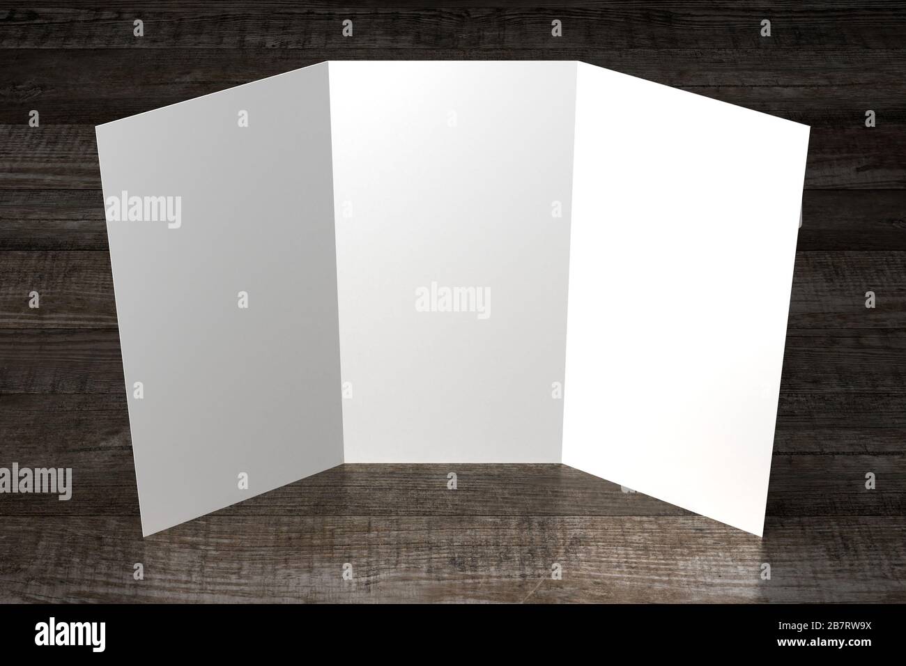 Leaflet/ brochure/ leaflet mockup (3 x DL, 3 x 99x210 mm) - 3D ...