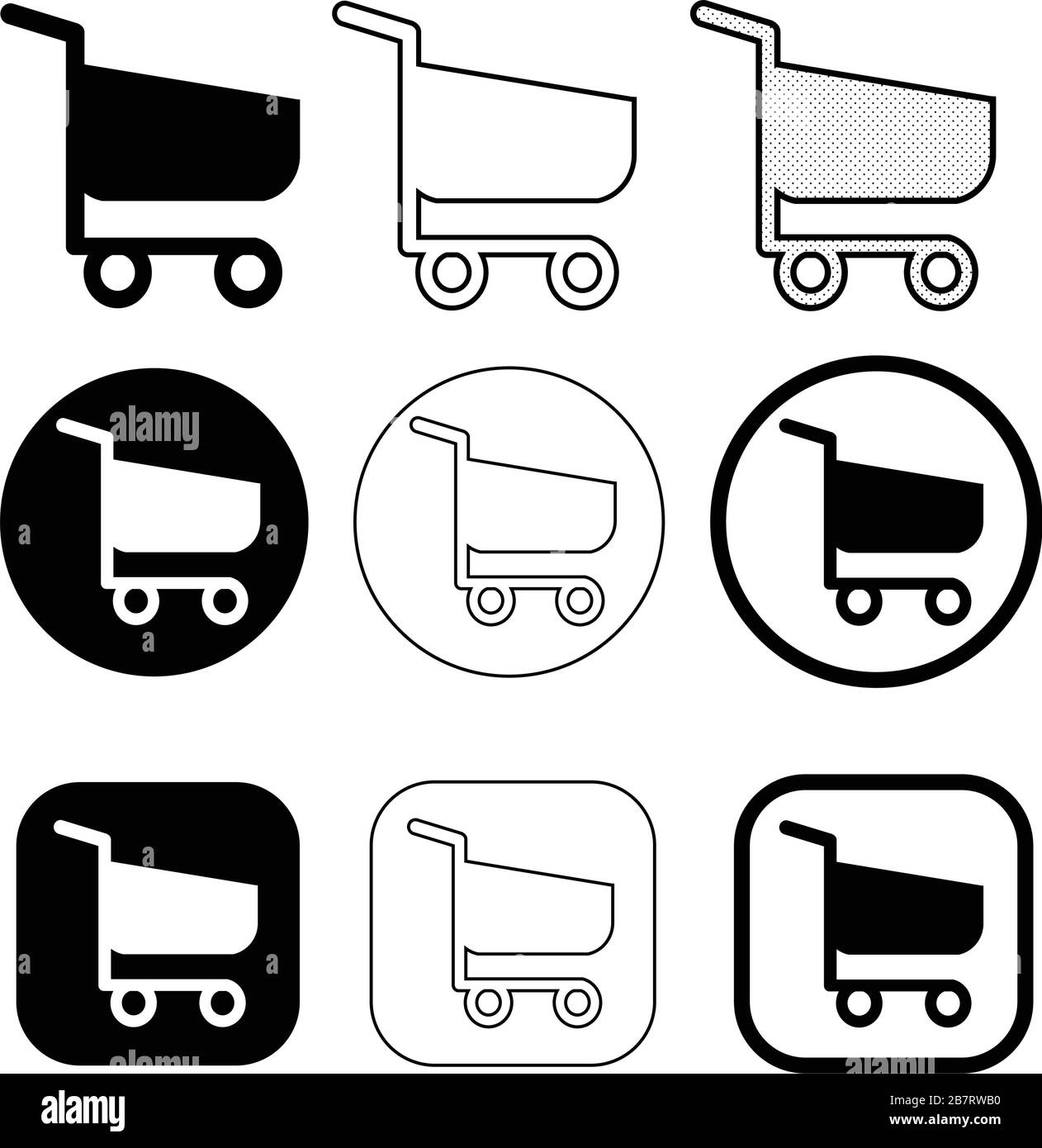 Simple shopping cart trolley icon sign design Stock Vector Image & Art ...