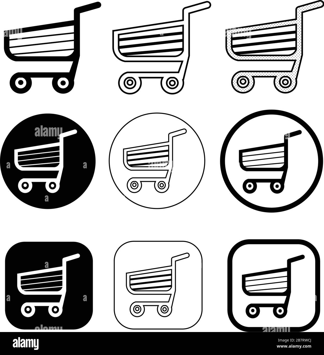 Simple shopping cart trolley icon sign design Stock Vector Image & Art ...