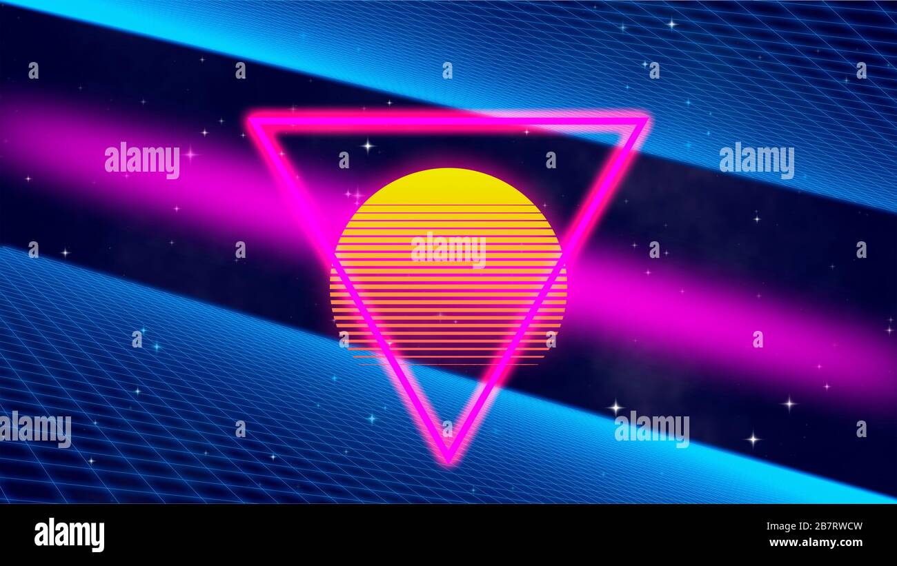 Beautiful retro 1980s style concept illustration Stock Photo - Alamy