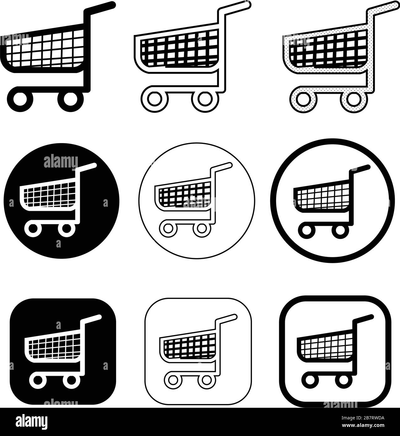 Simple shopping cart trolley icon sign design Stock Vector Image & Art ...