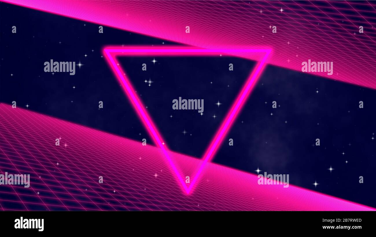 Abstract retro background with stars and grid. Retro poster background ...