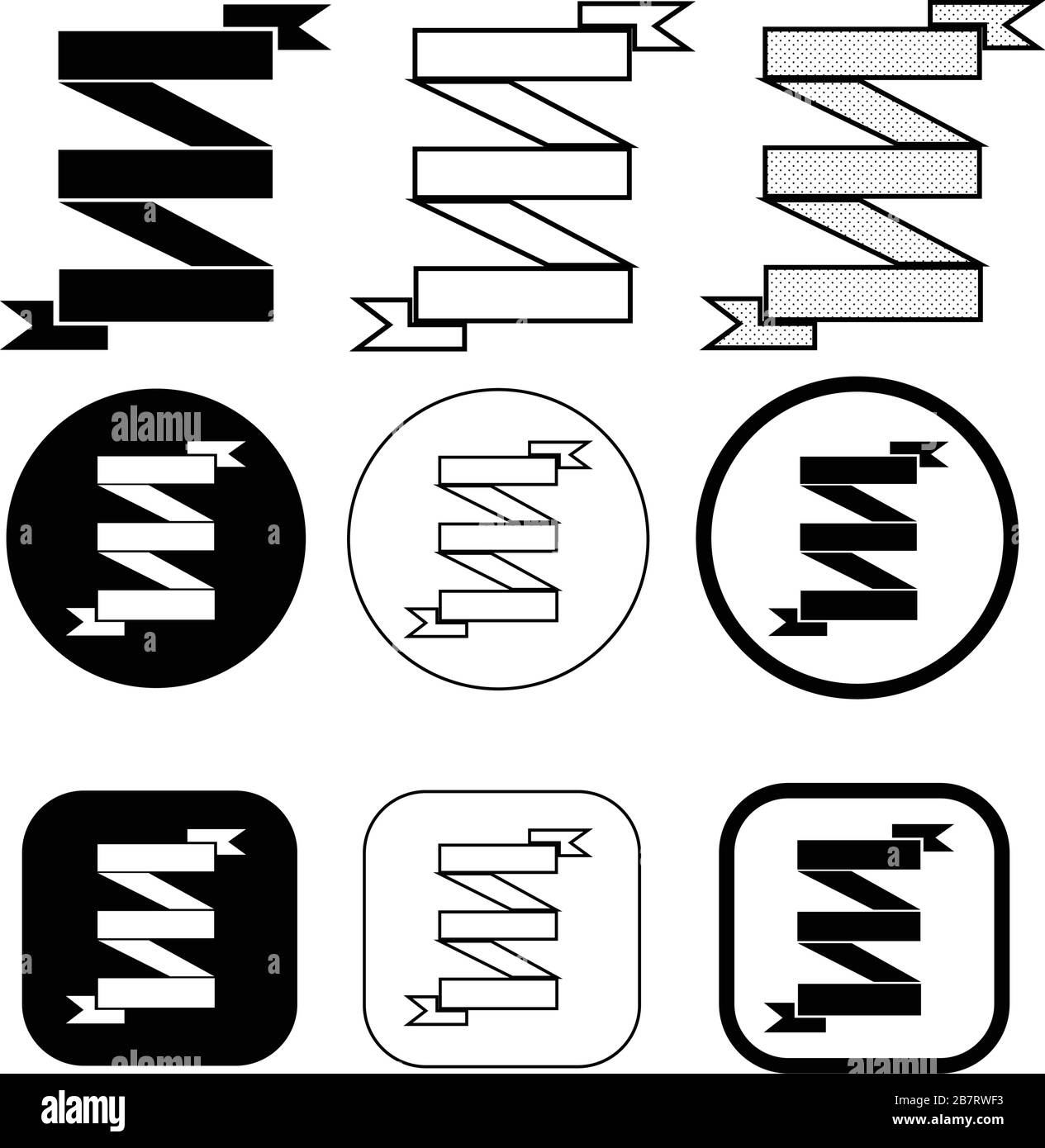 Simple ribbon icon sign design Stock Vector Image & Art - Alamy