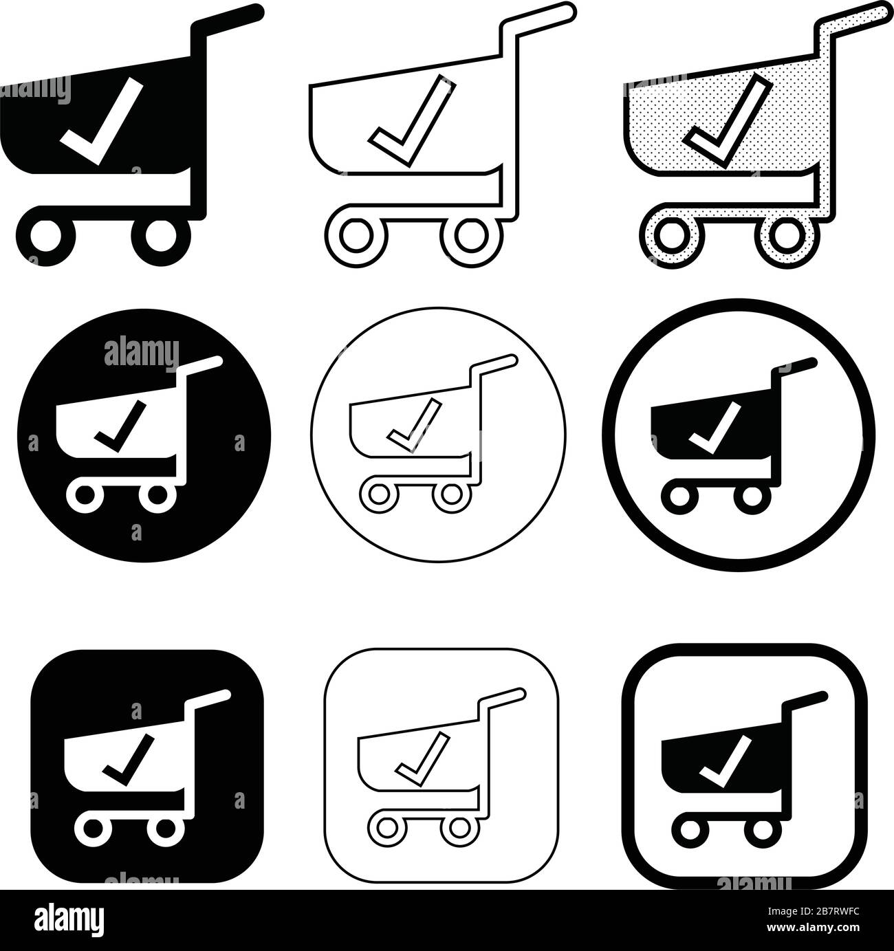 Simple shopping cart trolley icon sign design Stock Vector Image & Art ...