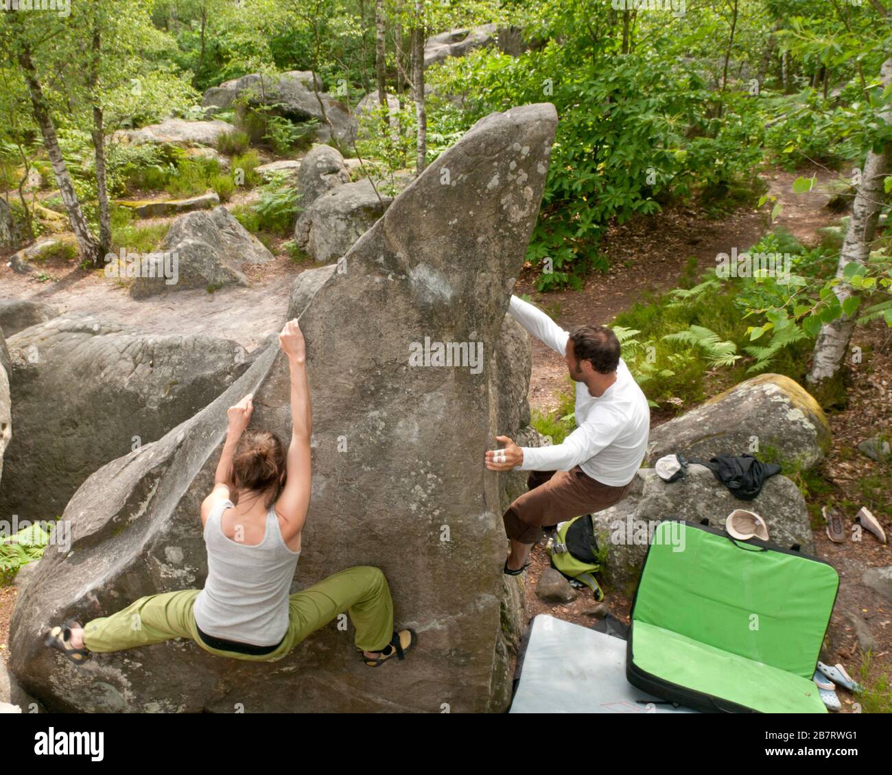 Fontainebleau rocks climbing france hi-res stock photography and images ...