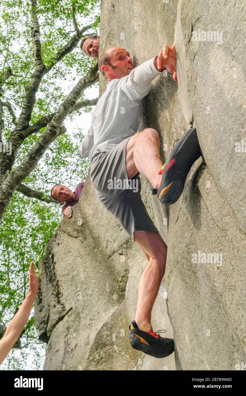 Fontainebleau forest france climb hi-res stock photography and images ...
