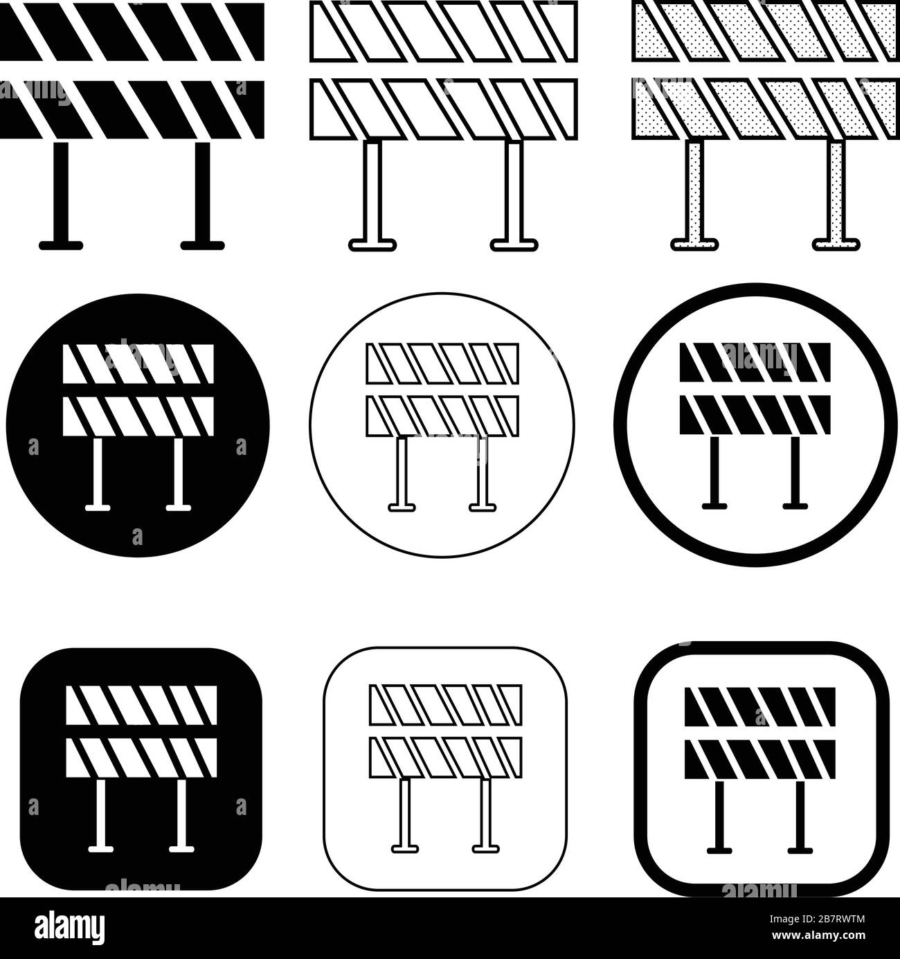 Simple Road barrier icon sign design Stock Vector Image & Art - Alamy