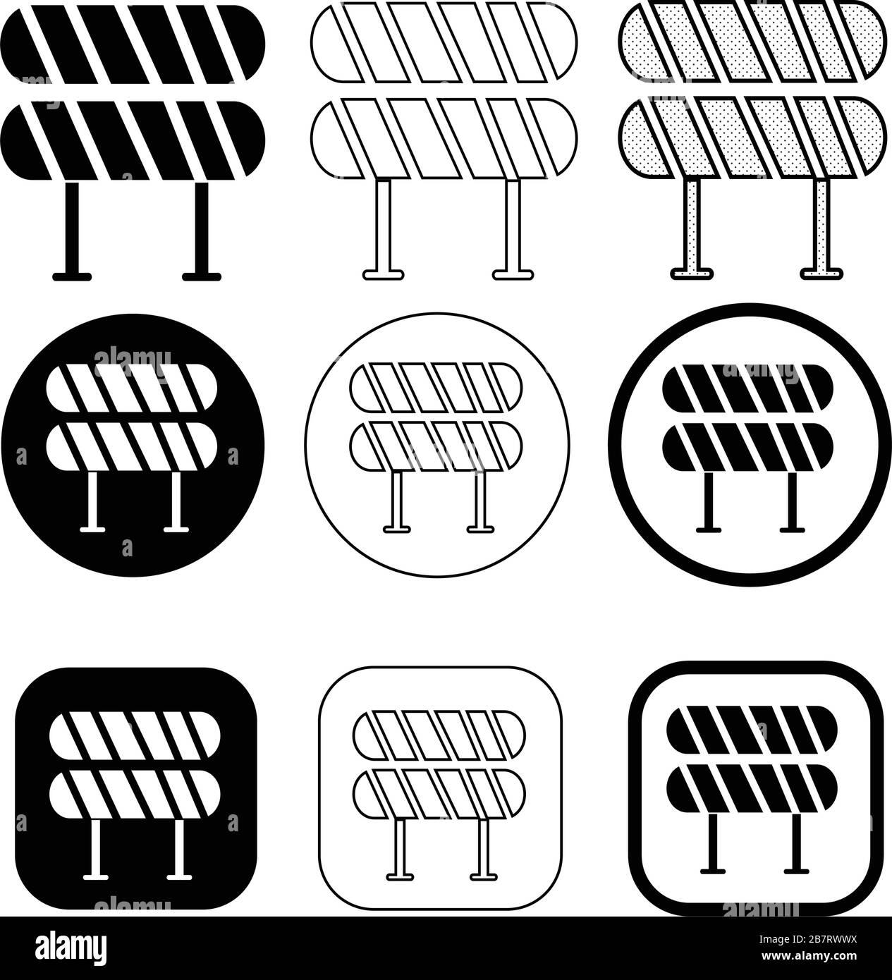 Simple Road barrier icon sign design Stock Vector Image & Art - Alamy