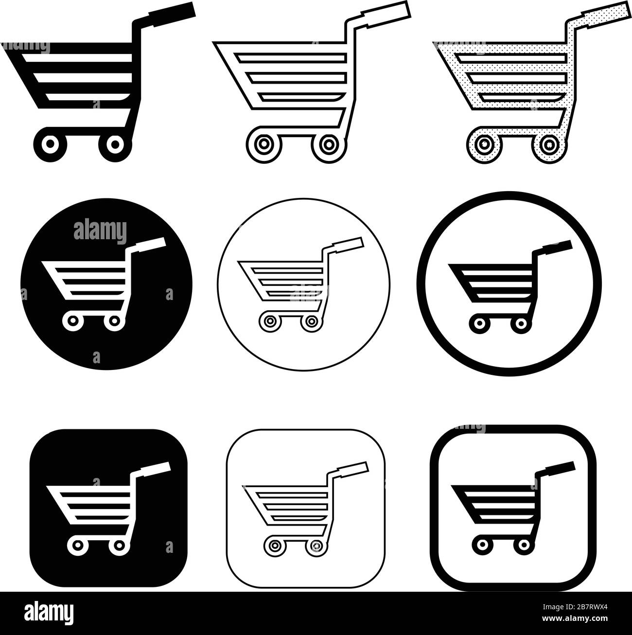 Simple shopping cart trolley icon sign design Stock Vector Image & Art ...