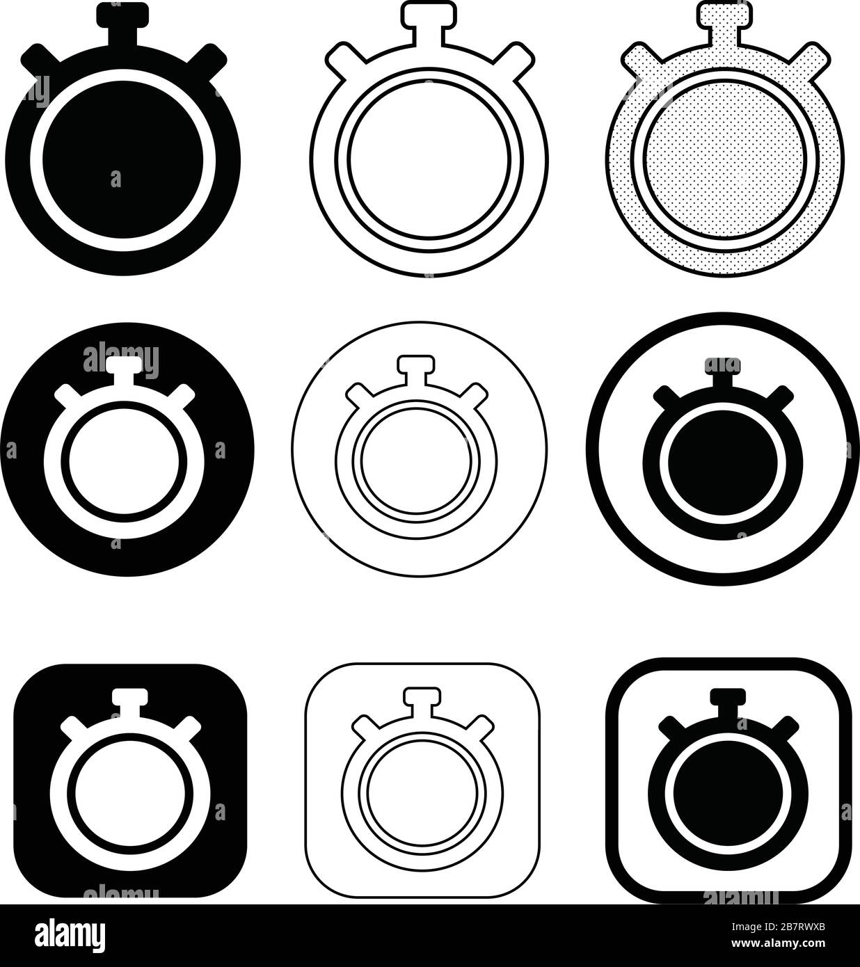 Simple stopwatch icon sign design Stock Vector Image & Art - Alamy