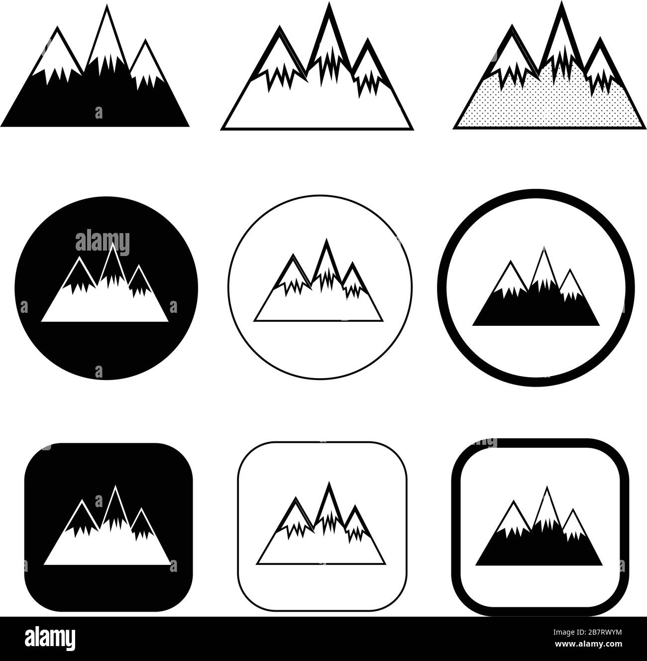 Simple Mountain icon sign design Stock Vector Image & Art - Alamy