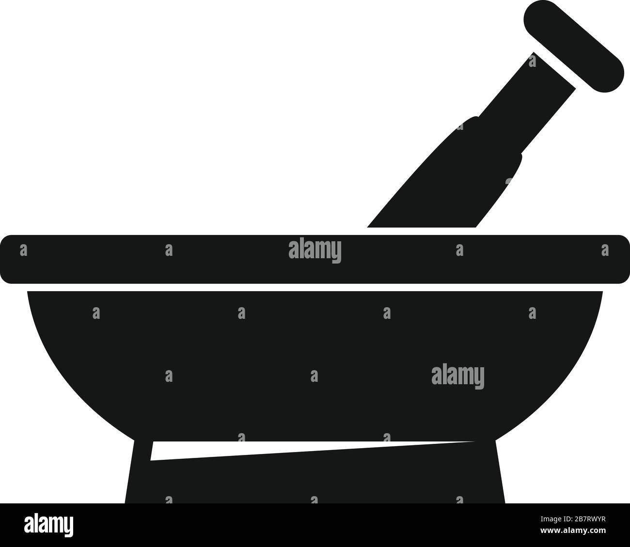 Pharmacist bowl icon. Simple illustration of pharmacist bowl vector ...