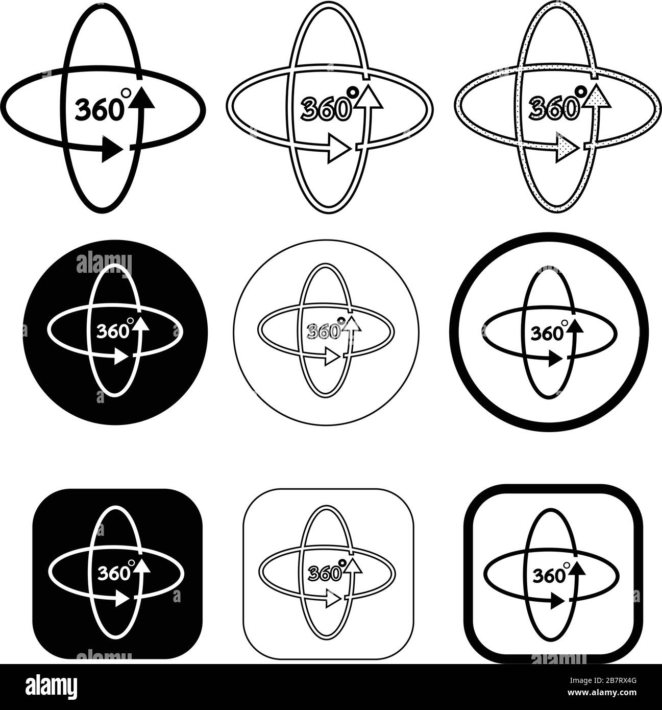 Simple 360 Degree icon sign design Stock Vector Image & Art - Alamy